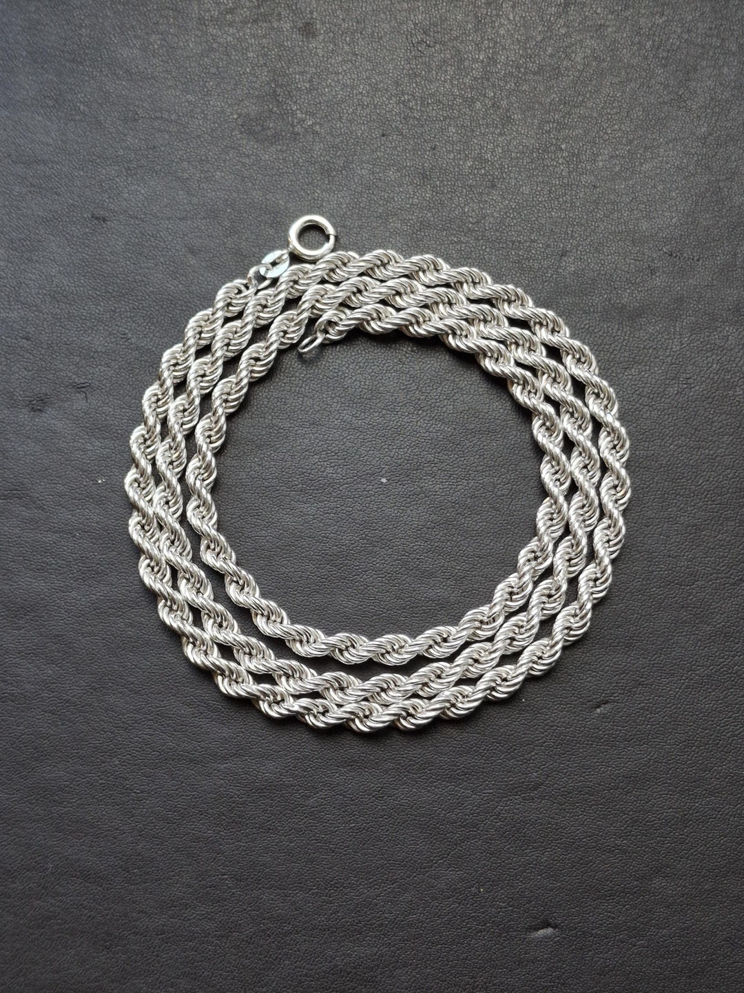 A Vintage 22 Inch Silver Rope Link Chain - Etsy