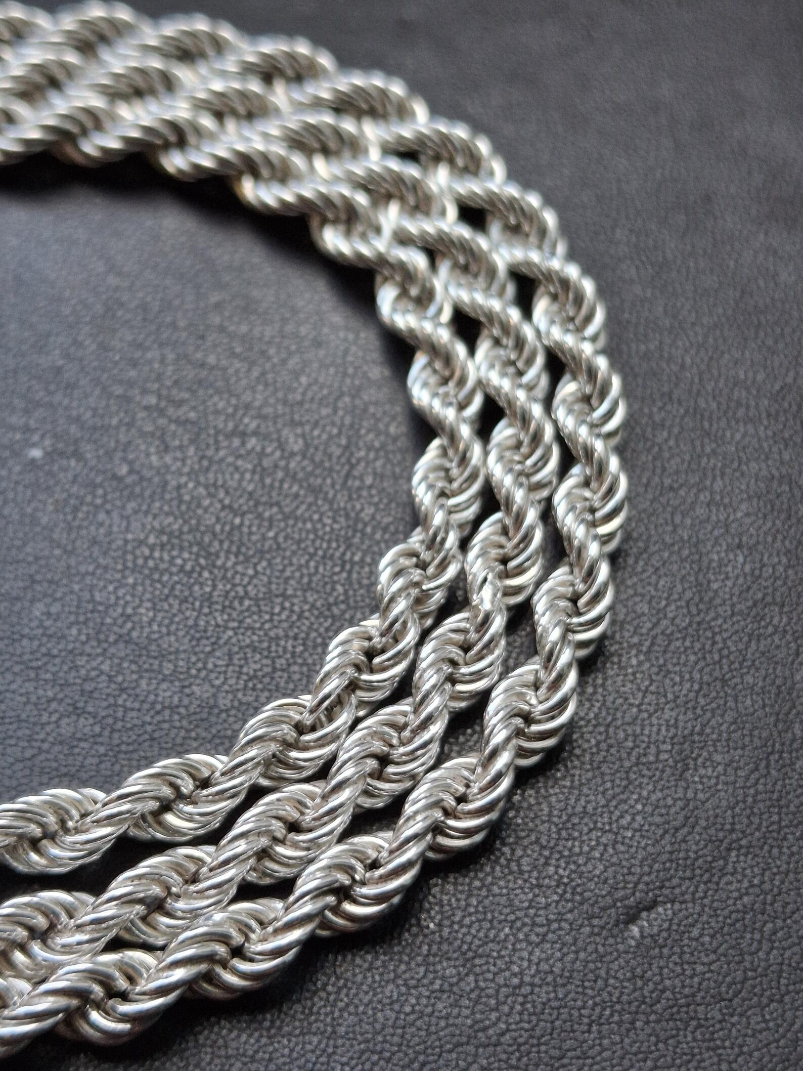 A Vintage 22 Inch Silver Rope Link Chain - Etsy