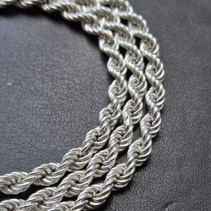 A Vintage 22 Inch Silver Rope Link Chain - Etsy