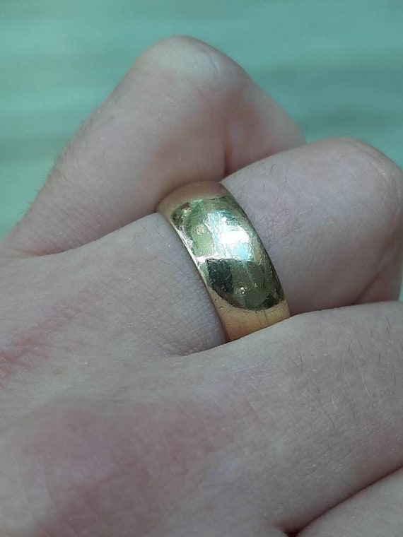 A Vintage 9ct Gold Wedding Ring - Etsy