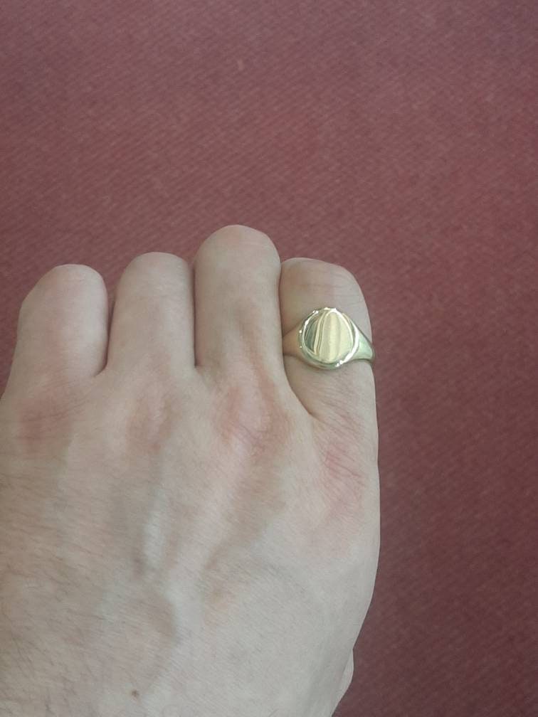 A Vintage 9ct Gold Solid Signet Ring - Etsy