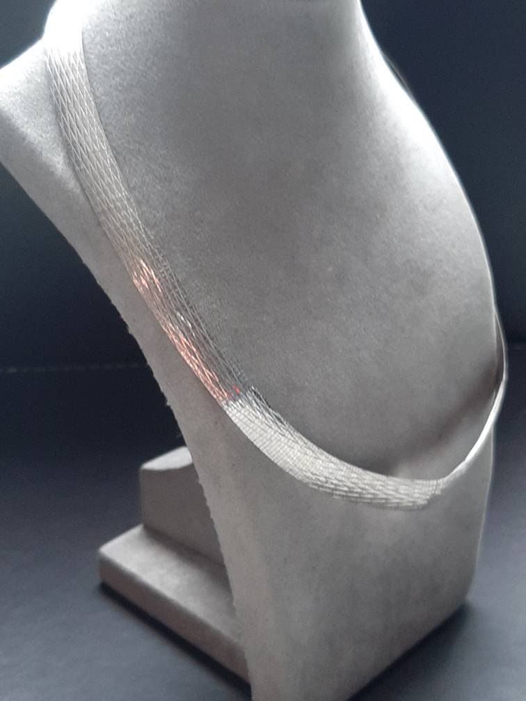 A Vintage Silver Mesh Link Collarette. - Etsy