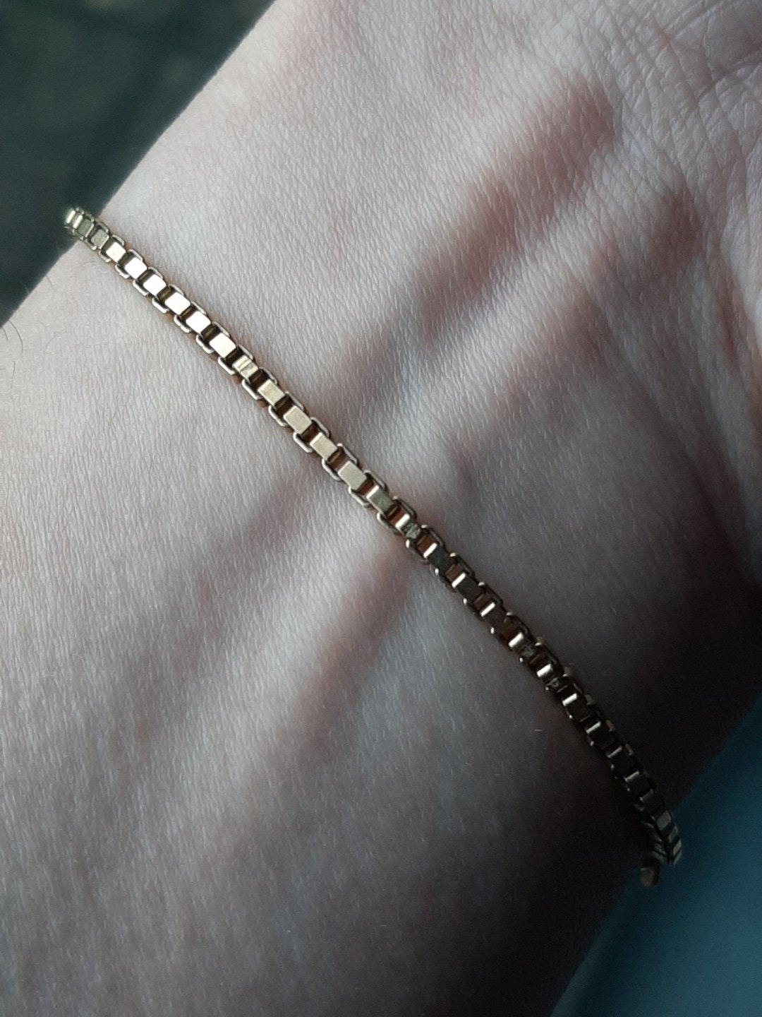 A Vintage 9ct Gold Box Link Bracelet - Etsy