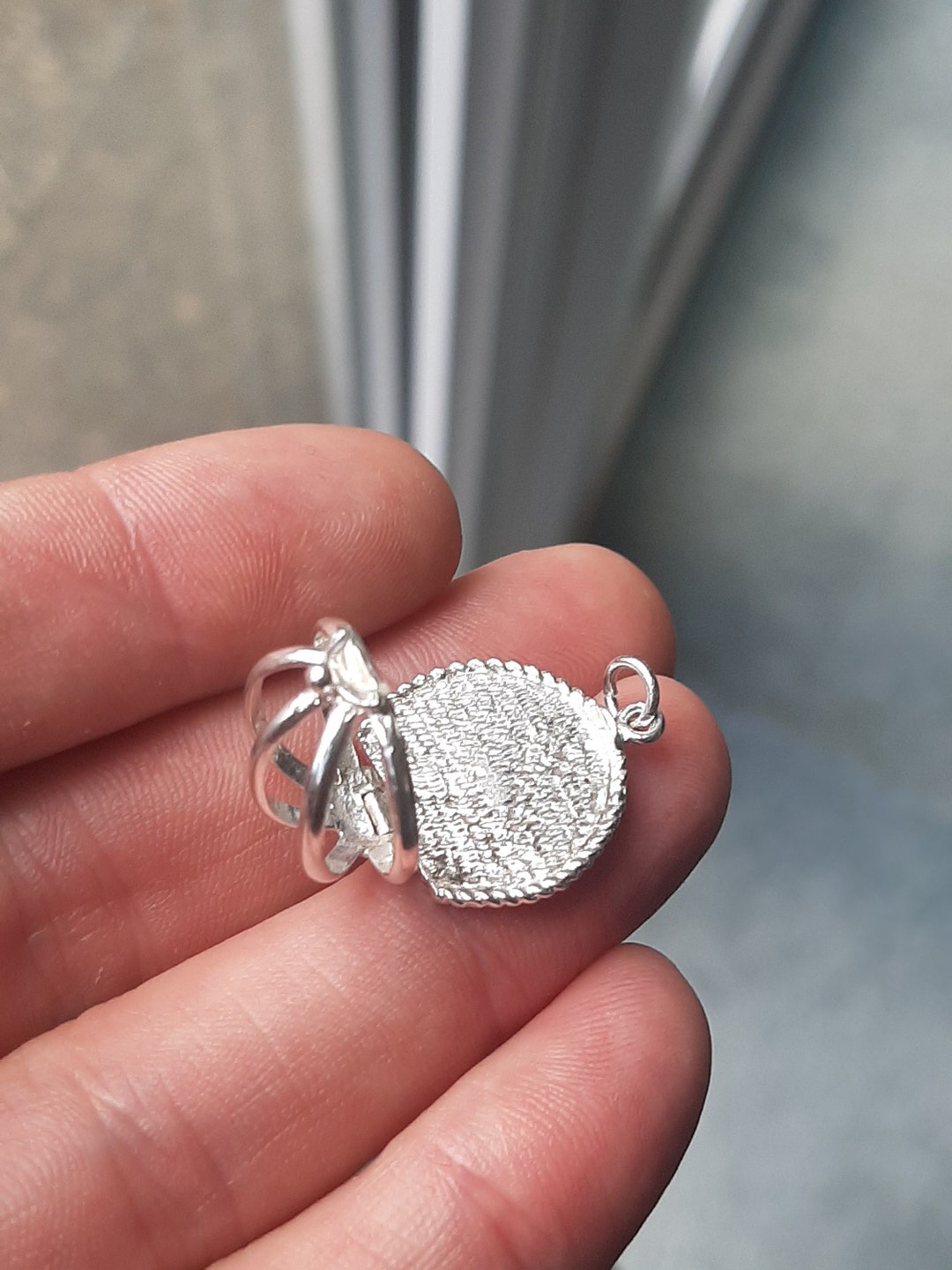 A Silver Cage Keep Sake Pendant Charm - Etsy