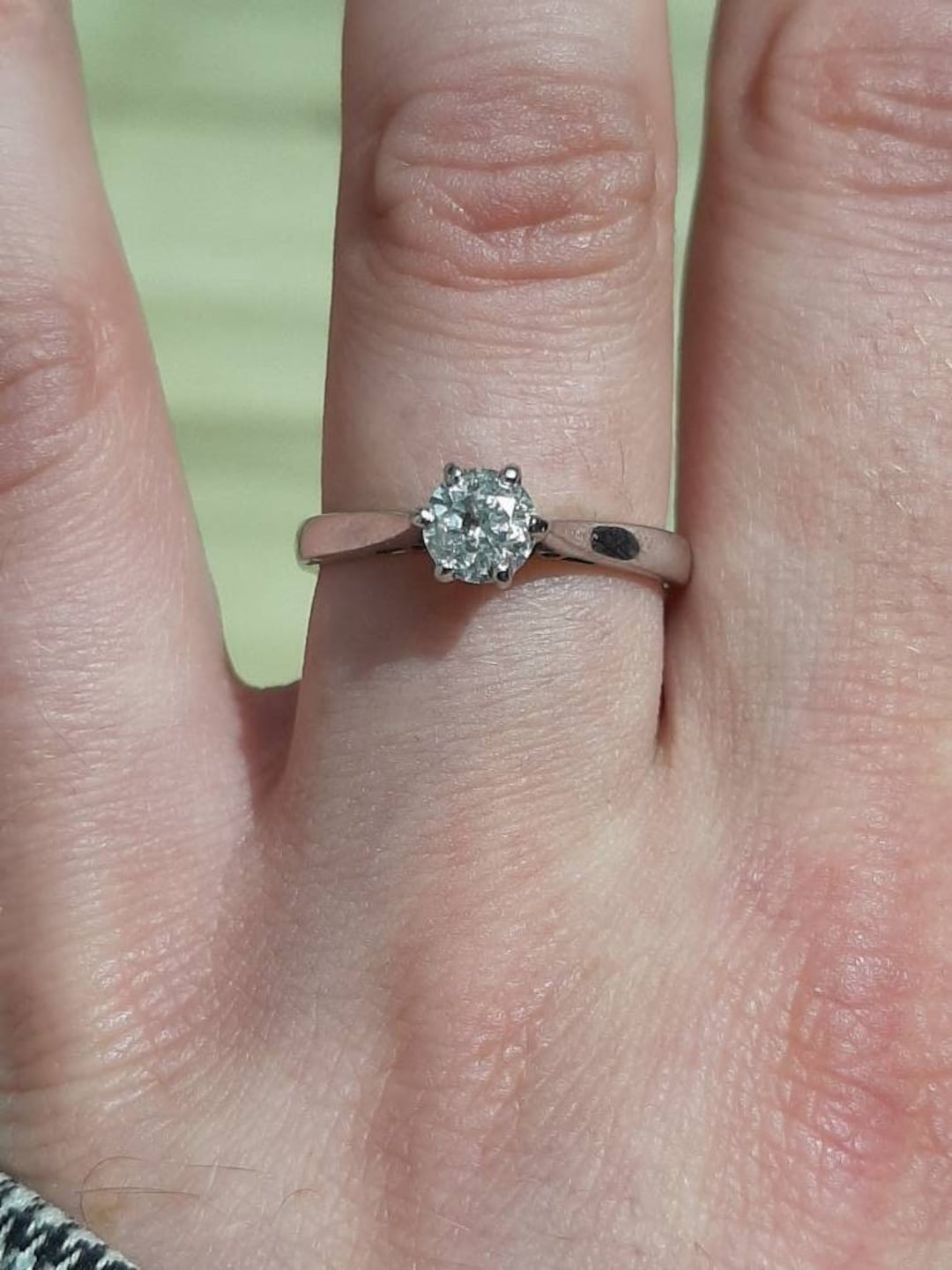 An 18ct White Gold Diamond Solitaire Engagement Ring - Etsy