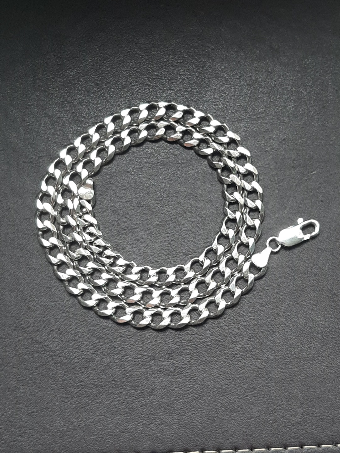 A Vintage 20 Inch Solid Silver Heavy Curb Link Chain - Etsy
