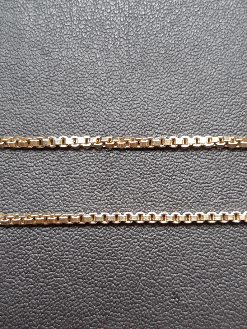 A Vintage 9ct Gold Box Chain - Etsy
