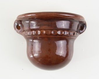 Vintage Hanging Enameled Vase, Vintage Hanging Cachepot, Vintage Wall ...