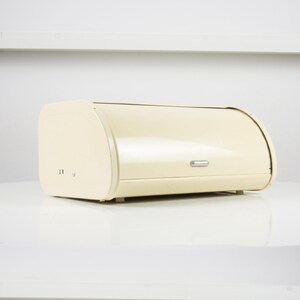 Vintage Space-age Metal Bread Box. Beige Bread Container. Mid-century ...