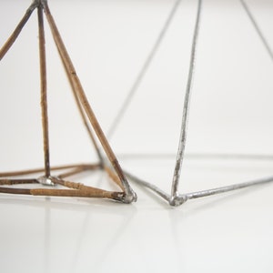 Vintage Geometric Metal Model, Educational Metal Model, Teaching Aid ...