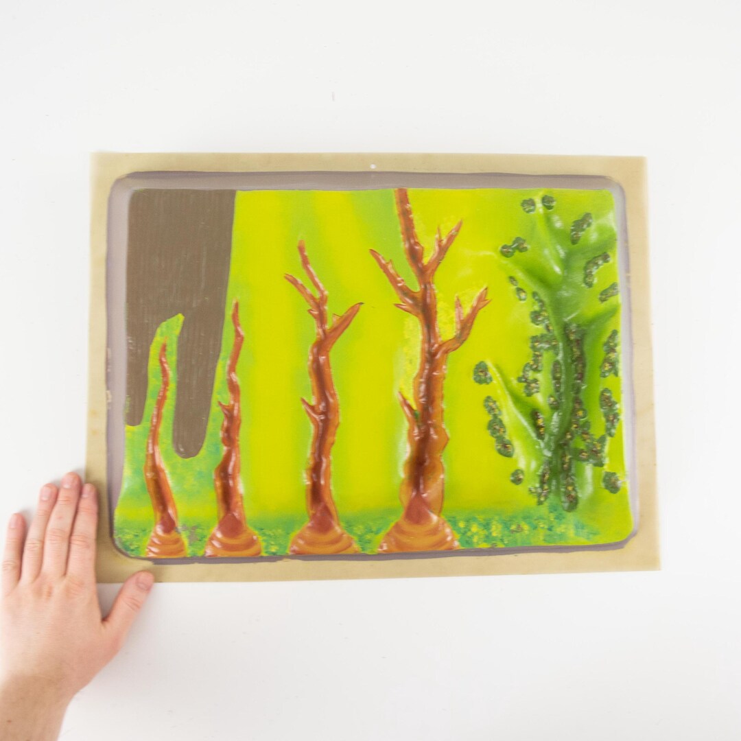 Vintage Diorama, Vintage Landscape With Hills, Vintage Landscape ...