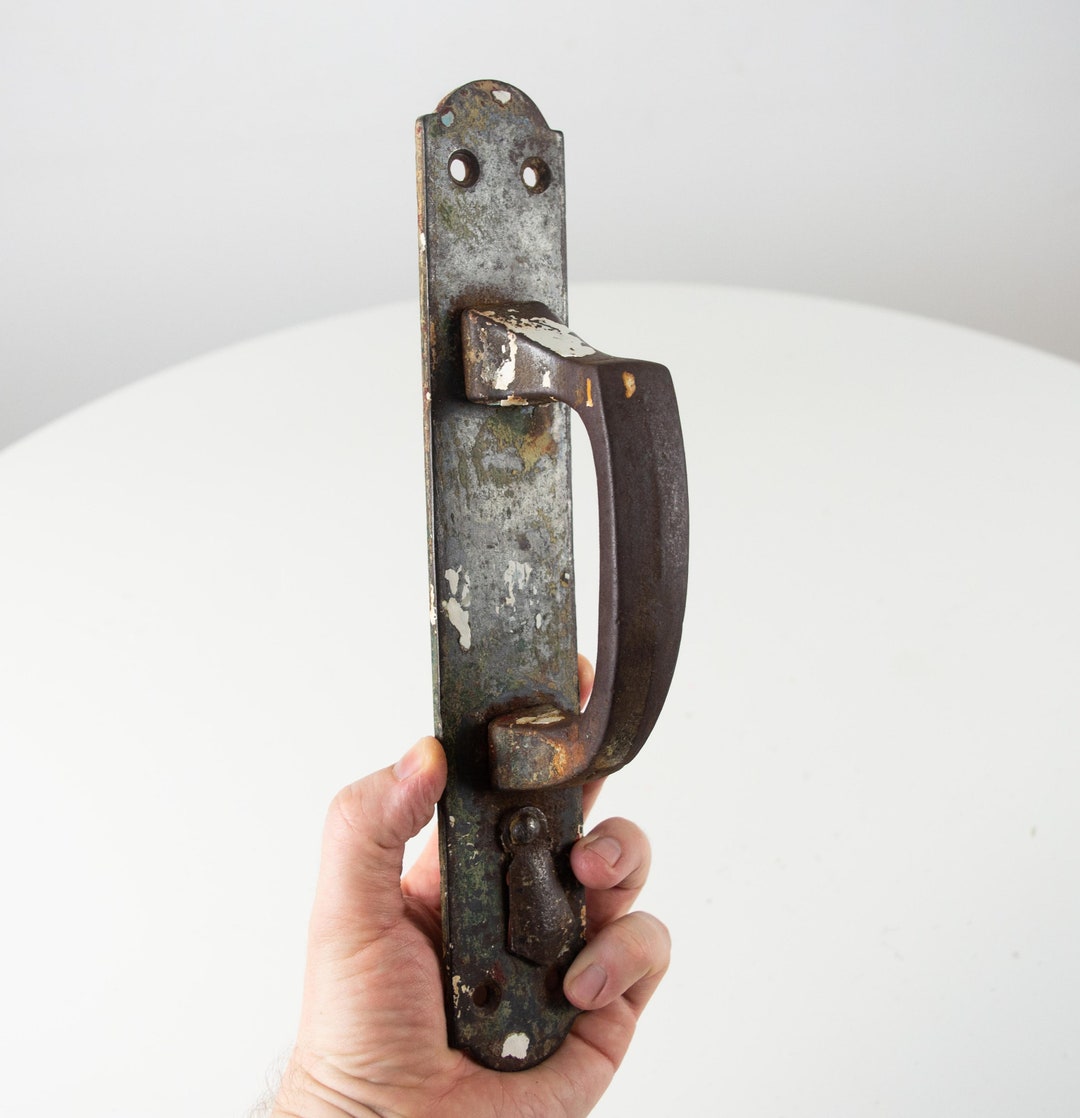 Vintage Door Handle, Vintage Metal Door Handle, Industrial Door Handle ...