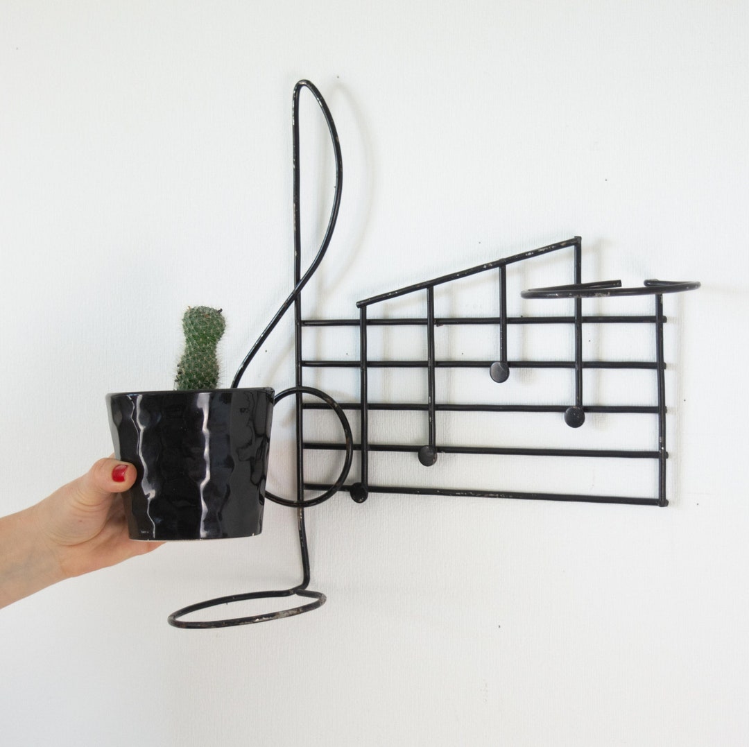 Vintage Wall Mounted Planter, Vintage Metal Wall Pocket Planter ...