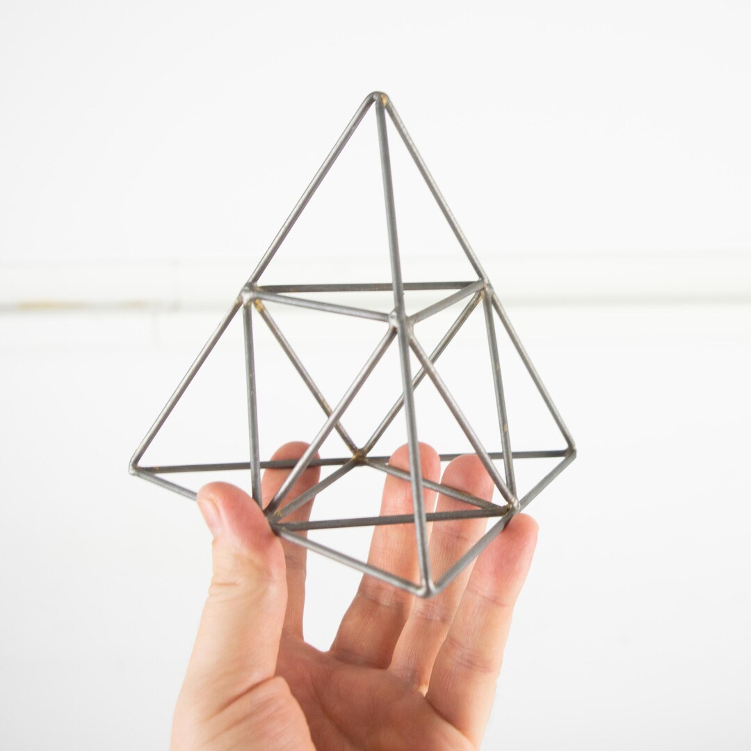 Vintage Geometric Metal Model, Educational Metal Model, Teaching Aid ...
