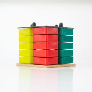 Vintage Square Industrial Tool Box Rotabin. Plastic Storage Cabinet ...
