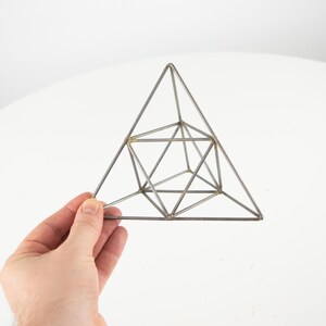 Vintage Geometric Metal Model, Educational Metal Model, Teaching Aid ...