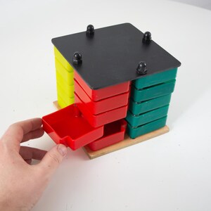 Vintage Square Industrial Tool Box Rotabin. Plastic Storage Cabinet ...