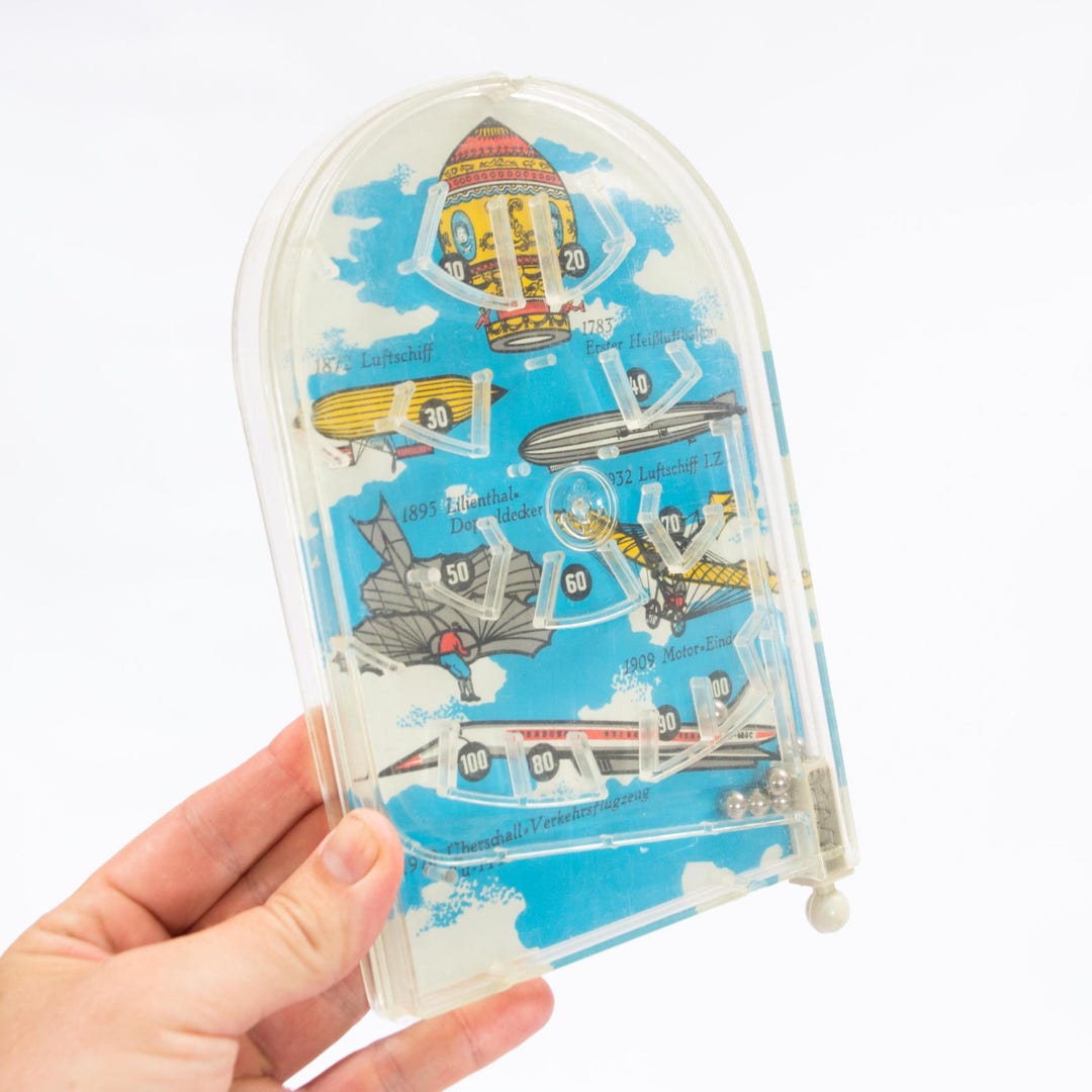 Vintage Aircraft Pinball Pocket Game - Anker Spielzeug - Kids Room Wall ...