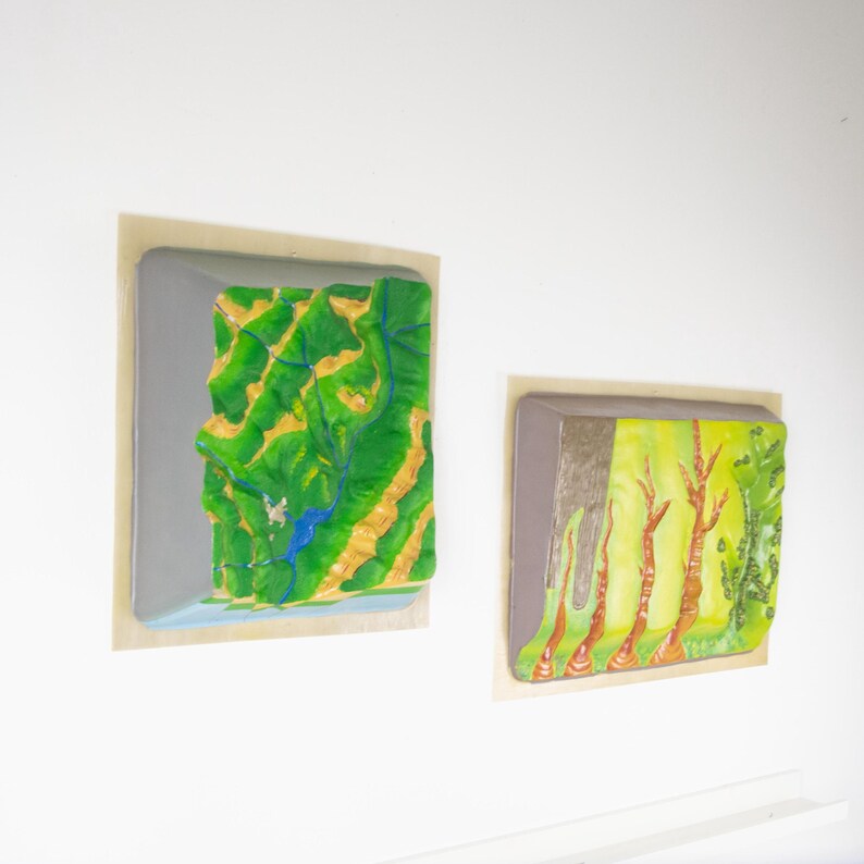 Vintage Diorama, Vintage Landscape With Hills, Vintage Landscape ...