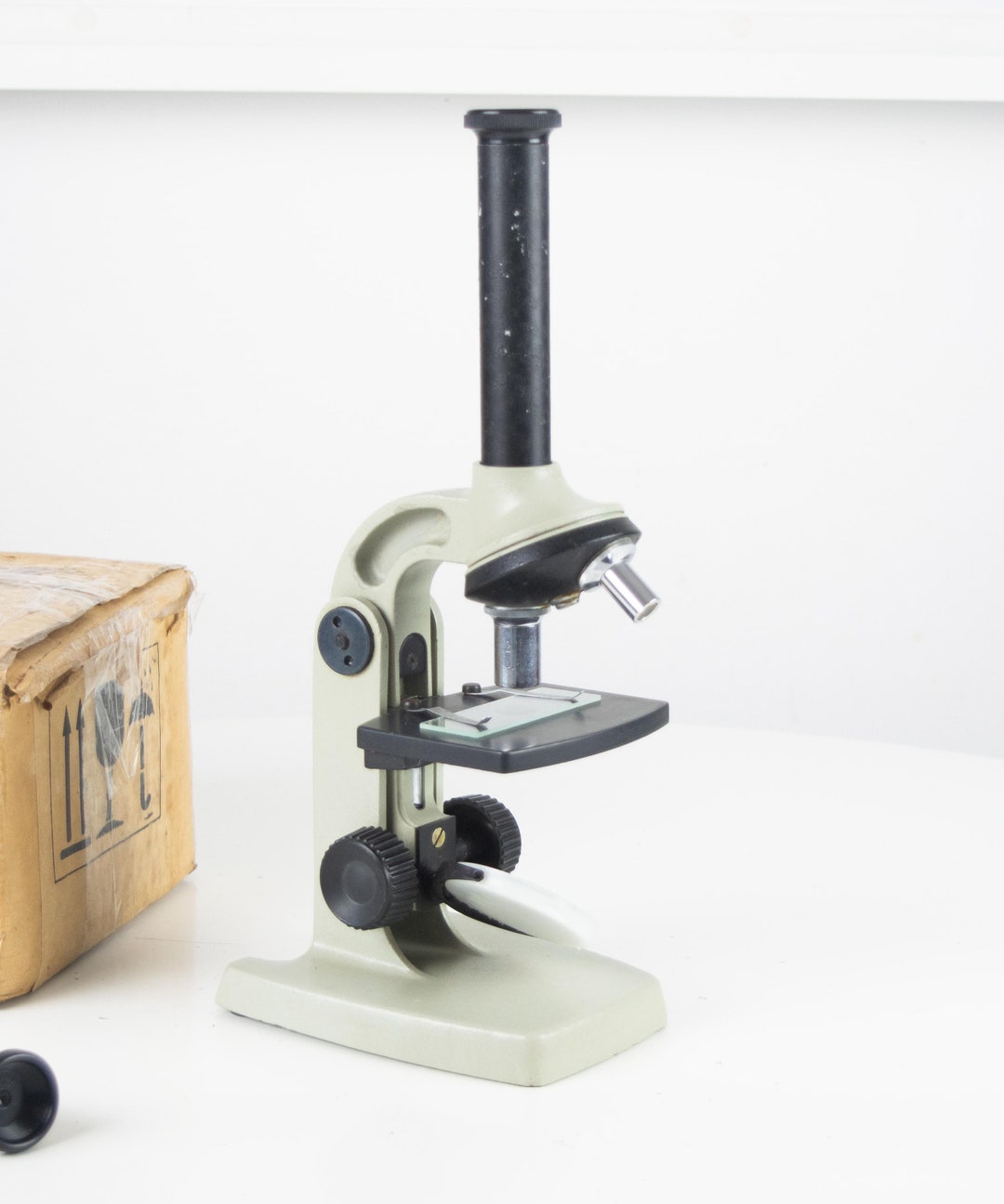 Vintage Microscope, School Microscope USSR, Retro Microscope in the ...