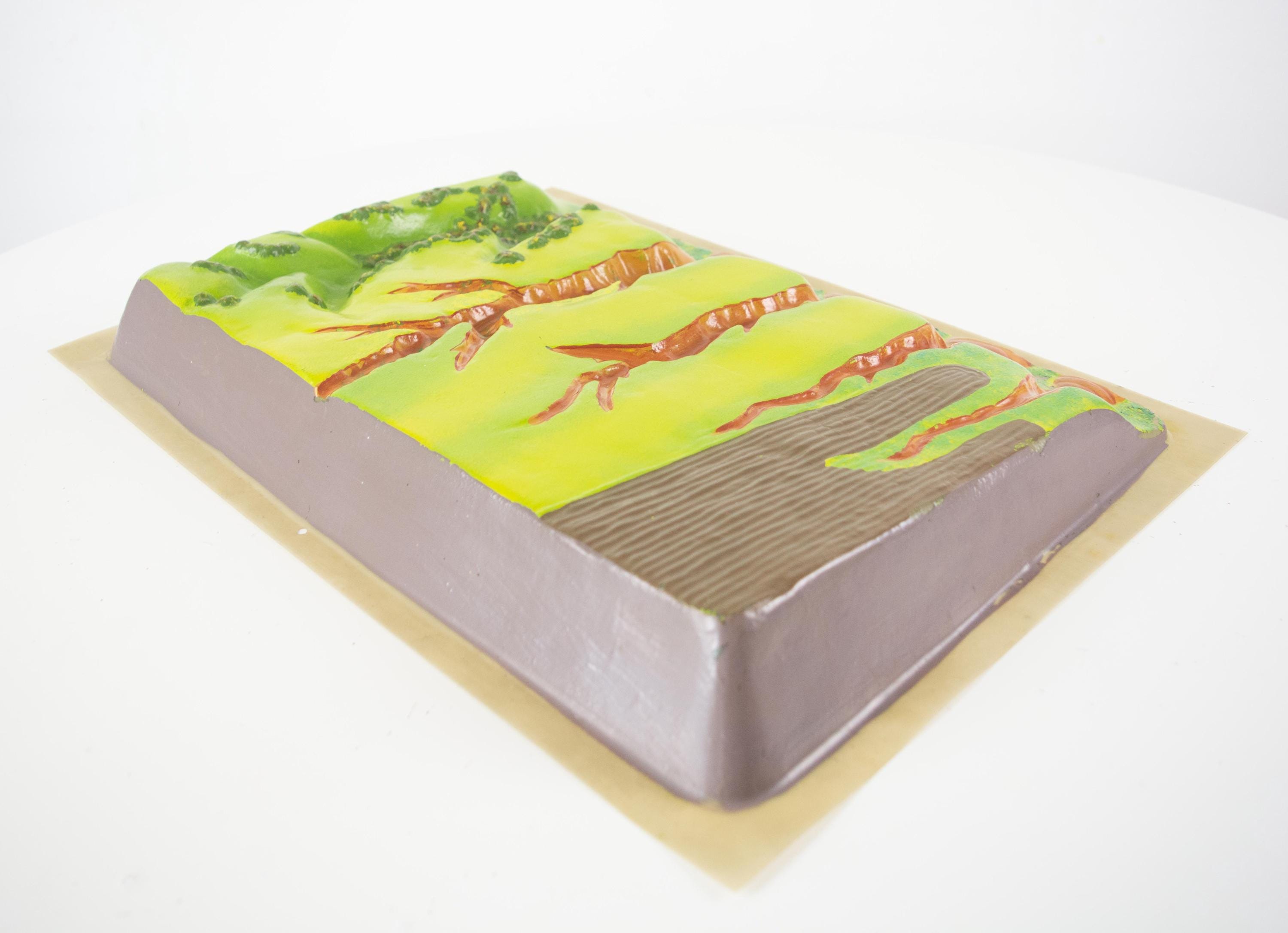 Vintage Diorama, Vintage Landscape With Hills, Vintage Landscape ...