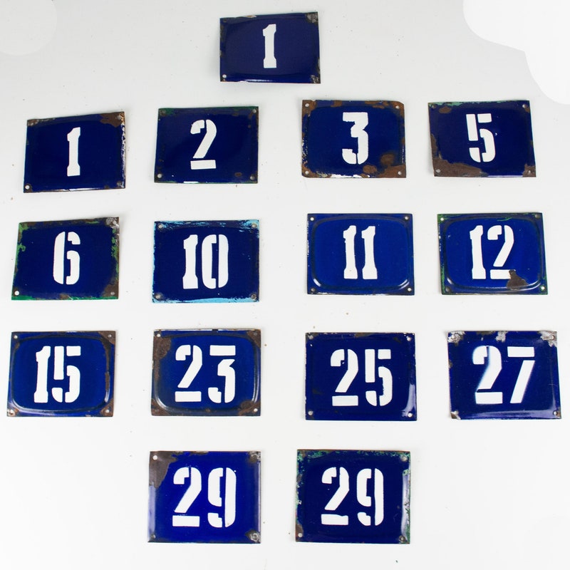 Enamel House Numbers - Etsy