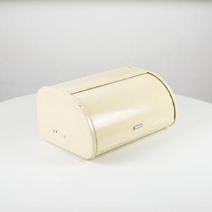 Vintage Space-age Metal Bread Box. Beige Bread Container. Mid-century ...