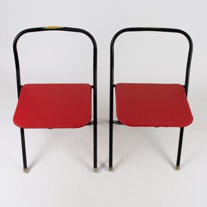 Vintage Travel Chairs, Vintage Foldable Chairs, Red Wood Metal Camping ...