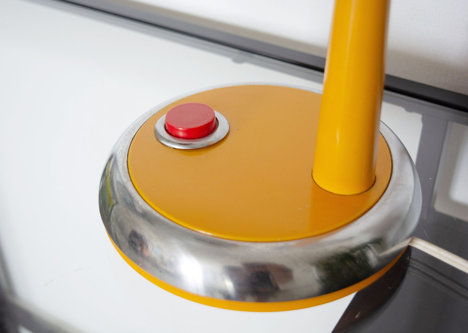 Vintage 80s Desk Lamp. Orange table lamp. Metal lamp. Bedside | Etsy