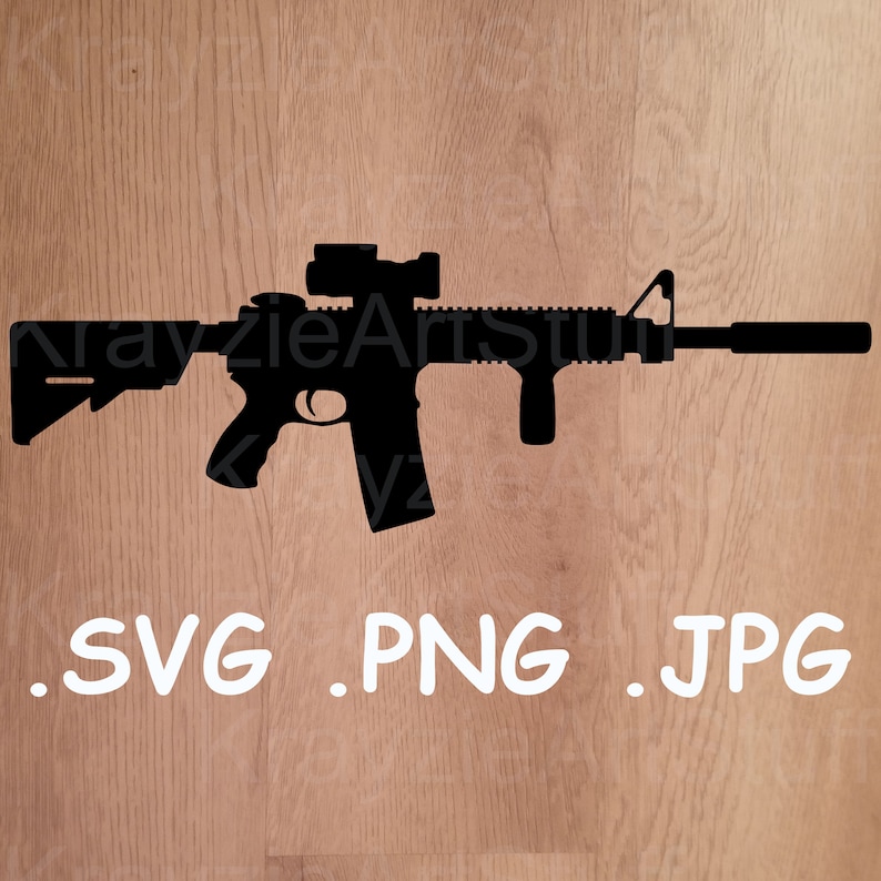 AR-15 Digital Gun M4 SVG | Etsy