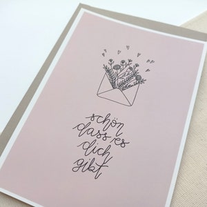 Postkarte zum Muttertag mit Blumen Doodle - Etsy.de