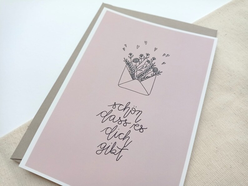 Postkarte zum Muttertag mit Blumen Doodle - Etsy.de