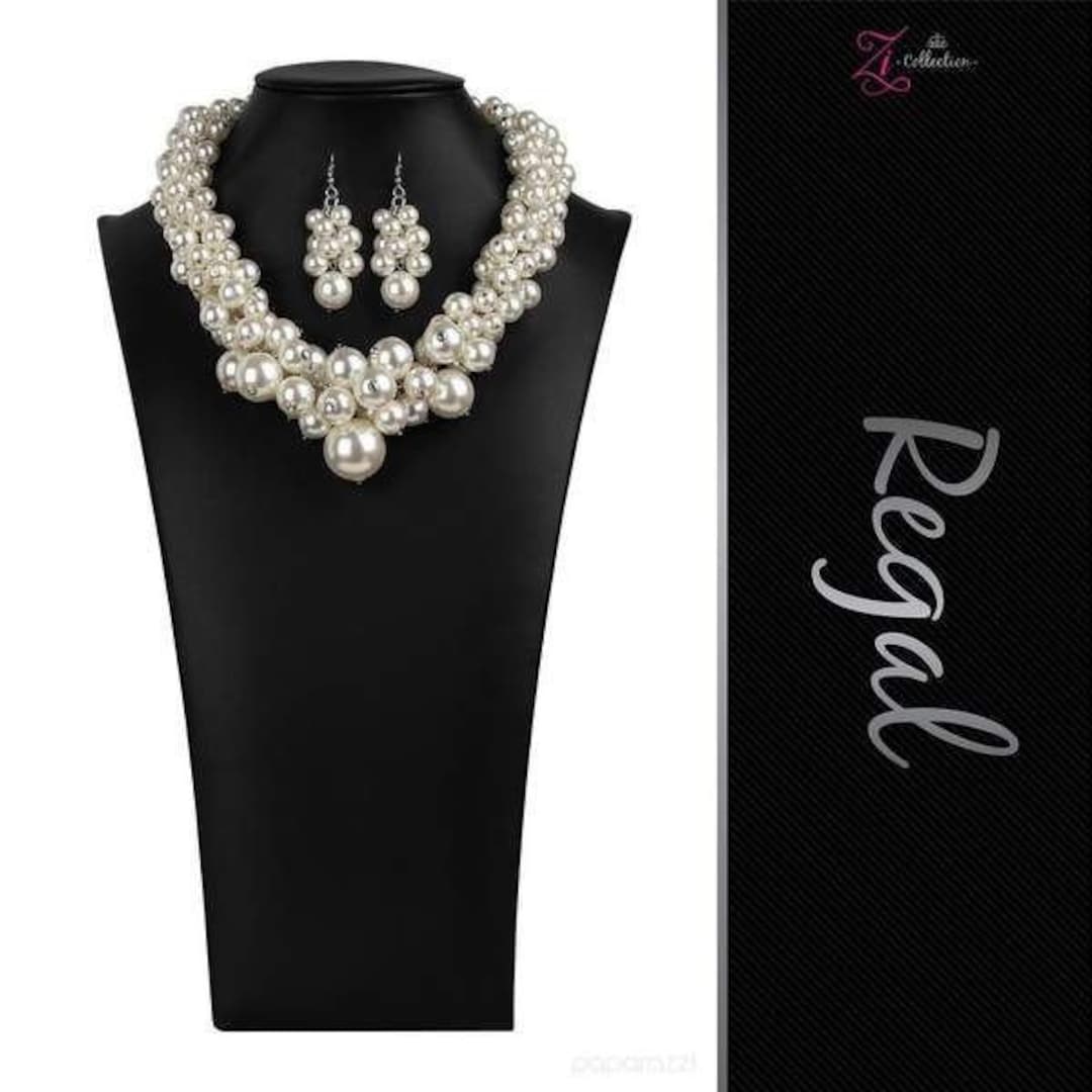Paparazzi Jewelry Zi Collection Regal Pearl Necklace and Earring ...