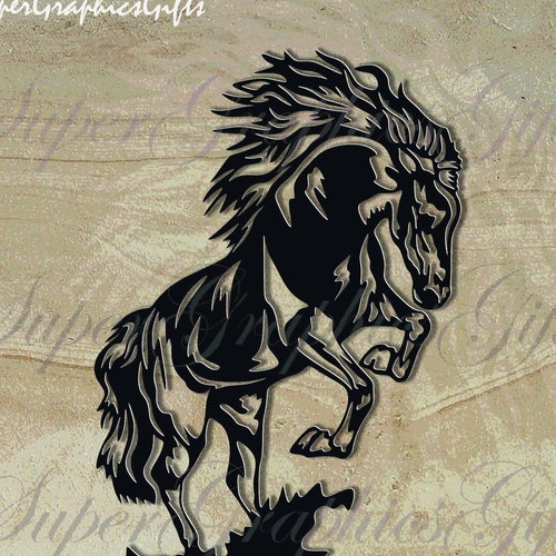 Horse Svg Western Svg Silhouette of a Horse Cowboy Svg | Etsy