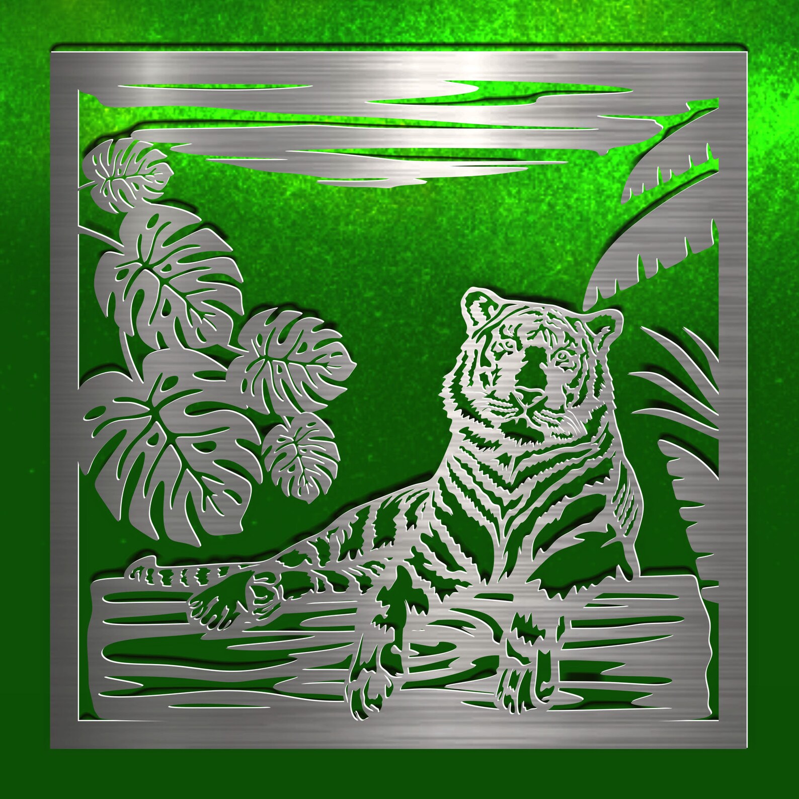 Tiger Svgdxf Files for Lasertiger Dxf Tiger Pngtiger - Etsy