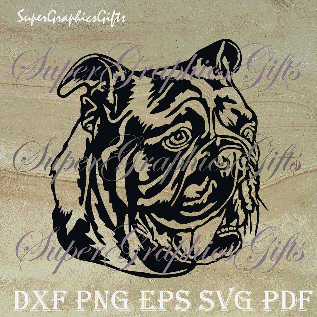 Bulldog Face Svg, Bulldog Svg, Bulldog Cricut, Dog Svg, English Bulldog ...