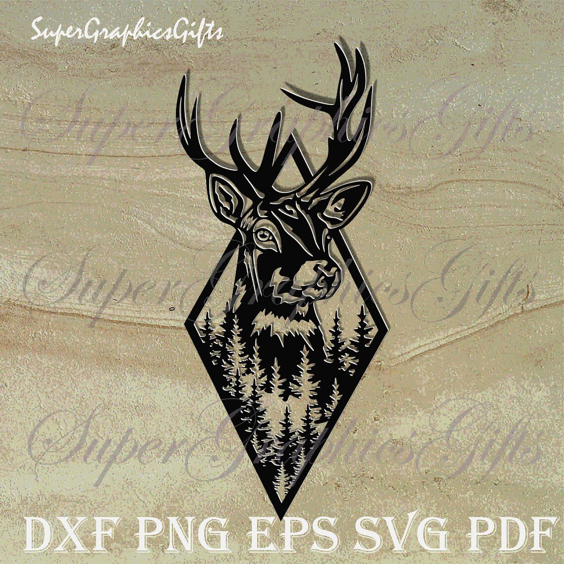 Deer head svgdeer svgCommercial Use Svg hunting svg deer | Etsy