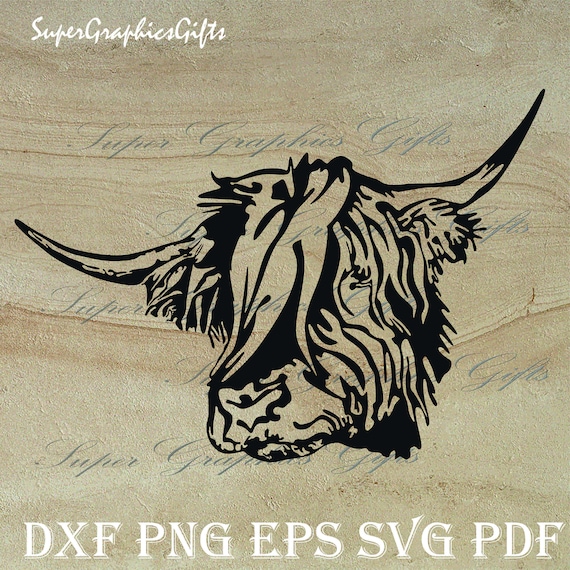 COW DXF Cow Head Svg Svg Farm Animals File Dxf Silhouettes - Etsy