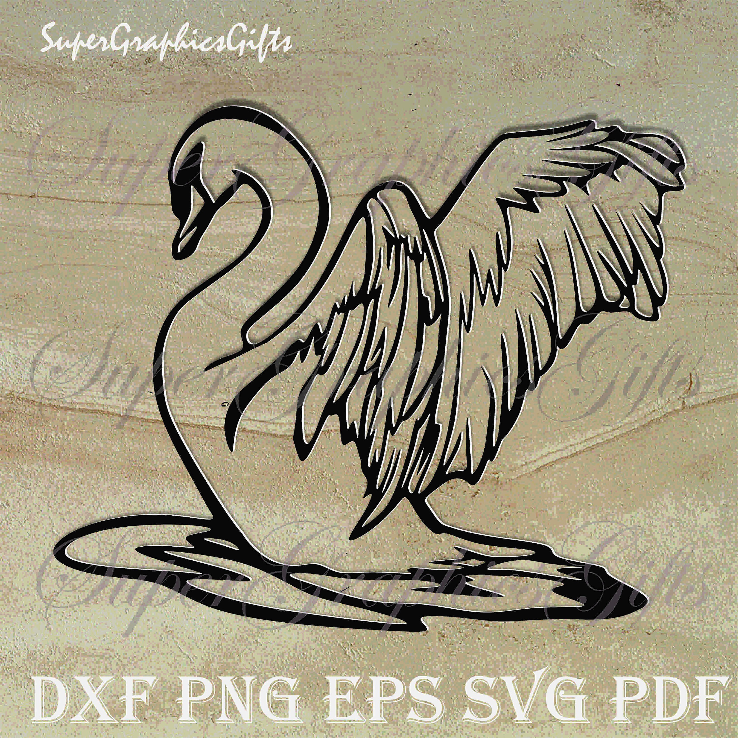 Swan Svgbeautiful Swanbird Svgswan Decorswan Printswan - Etsy