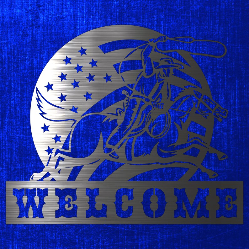 Welcome Sign Dxf Cowboy Svg Western Svg American Flag Svg | Etsy