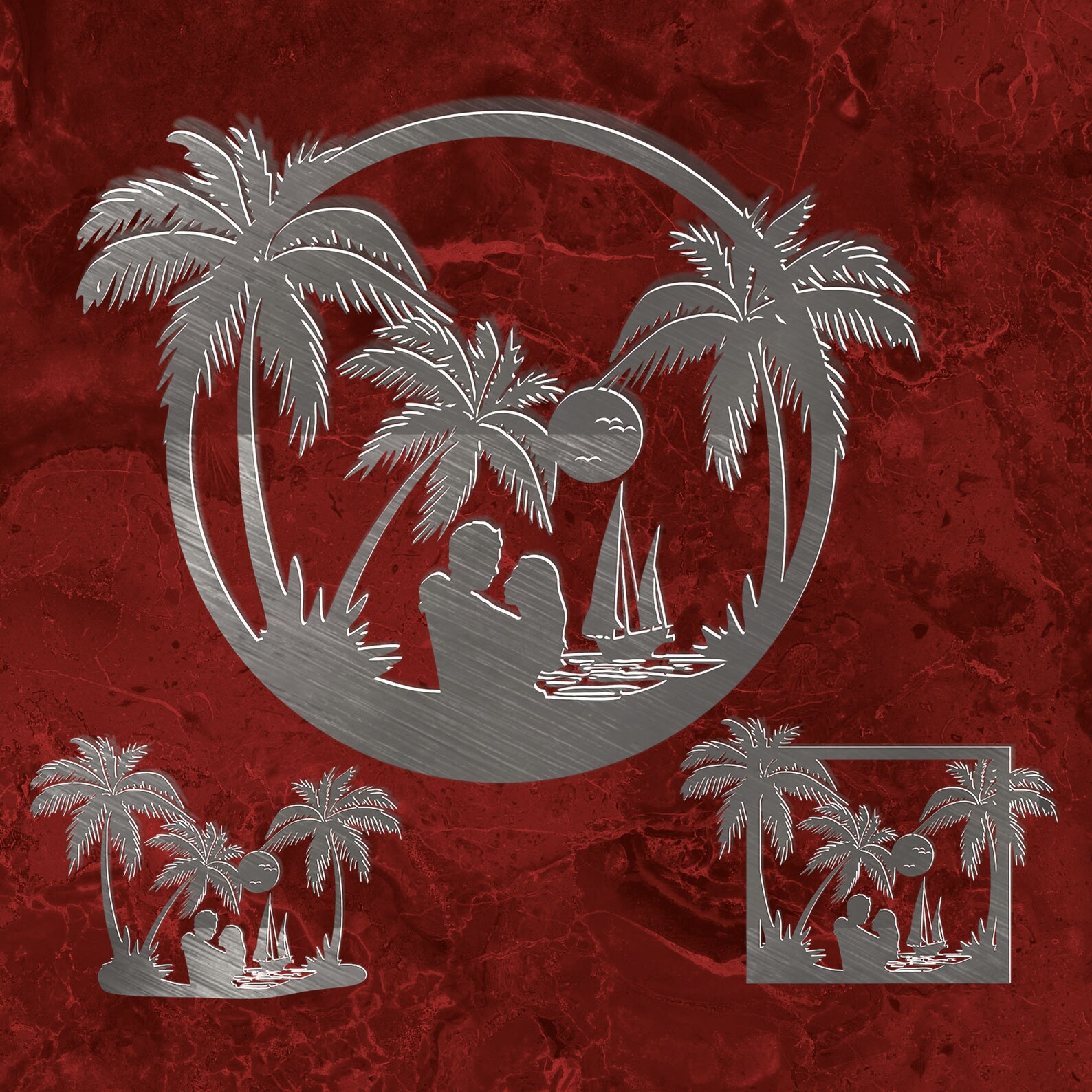 Ocean Svgbeach Svg Palm Tree Svg Couple Svg Boat Svg Files - Etsy