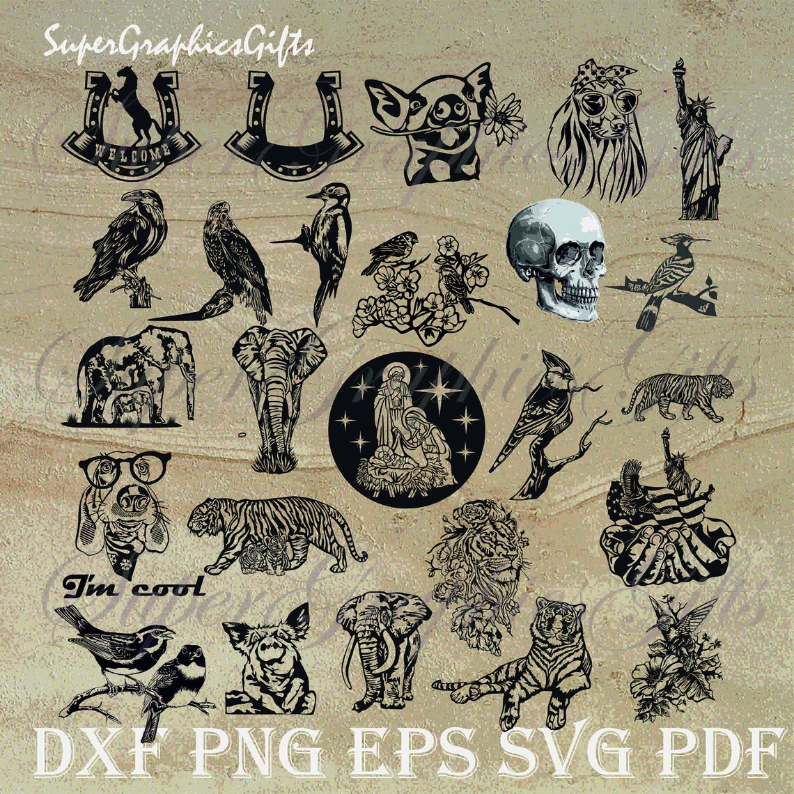 50 Svg Bundle50 Bundle SVG50 Laser Cut Files50 DXF Files | Etsy