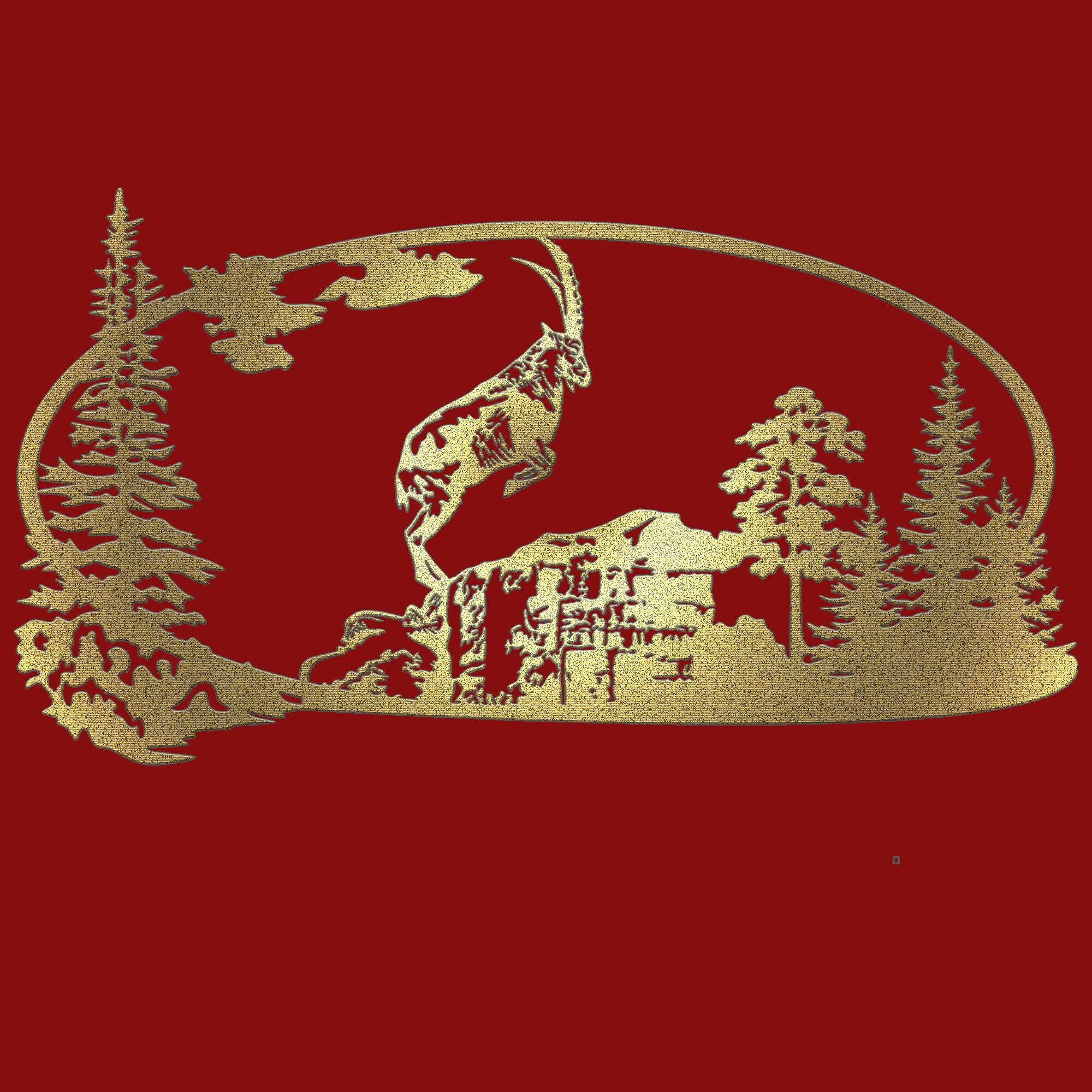 Scene Mountain Goat Svg /dxf Wall Panels Metal Art Iron on | Etsy