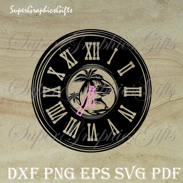 Clock Stencil Clock Roman Numbers Clock Svg File Bundle Face Clock - Etsy