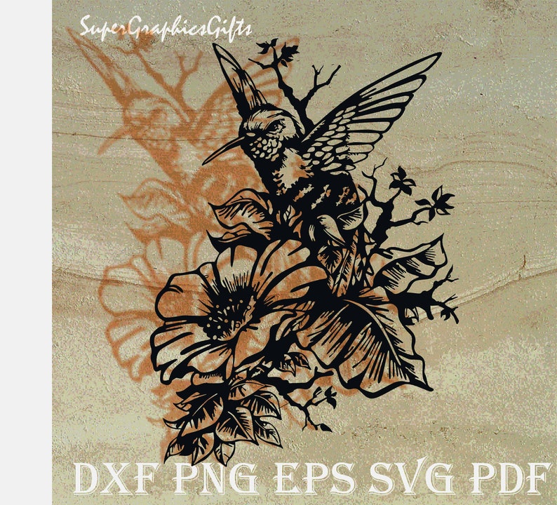 Hummingbird Eps Bird Silhouette Silhouette Crying Bird | Etsy