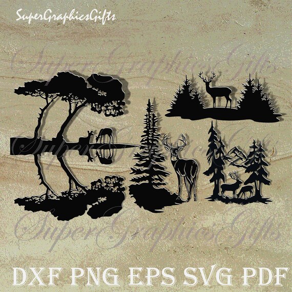 4 Deer Bundle Svgdeer Svgcommercial Use Svghunting Svgdeer - Etsy