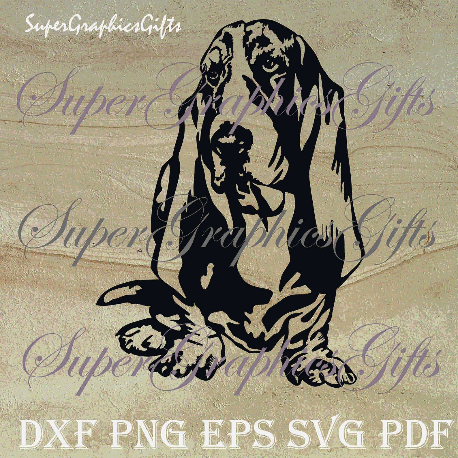 Basset Hound Dxf Dog Dxf Cut File Dog Clipart Dog - Etsy Canada