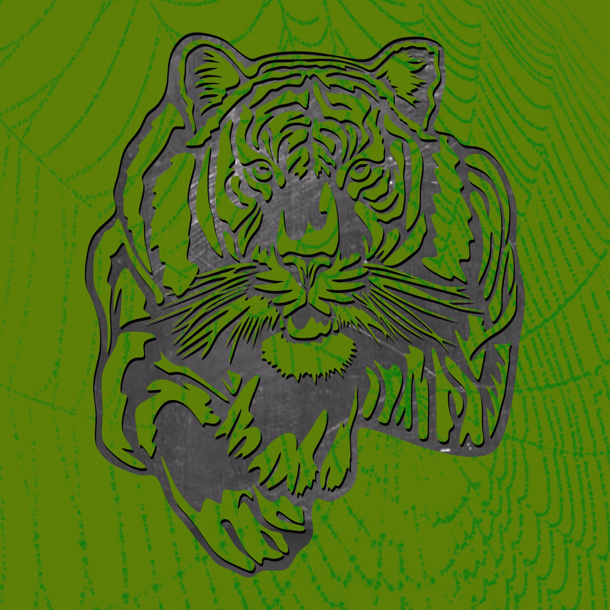 Tiger Svgtiger Digitaltiger Dxflaser Cnc Filetiger - Etsy