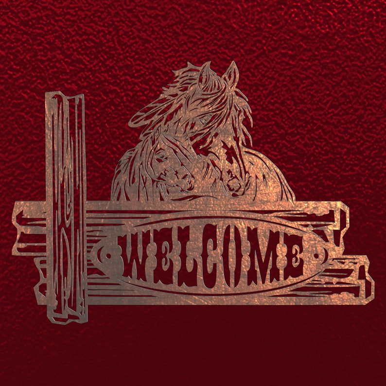 Welcome Sign Dxfhorse Svgwelcome Svg Western Svghorse | Etsy