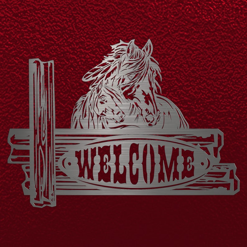 Welcome Sign Dxfhorse Svgwelcome Svg Western Svghorse | Etsy